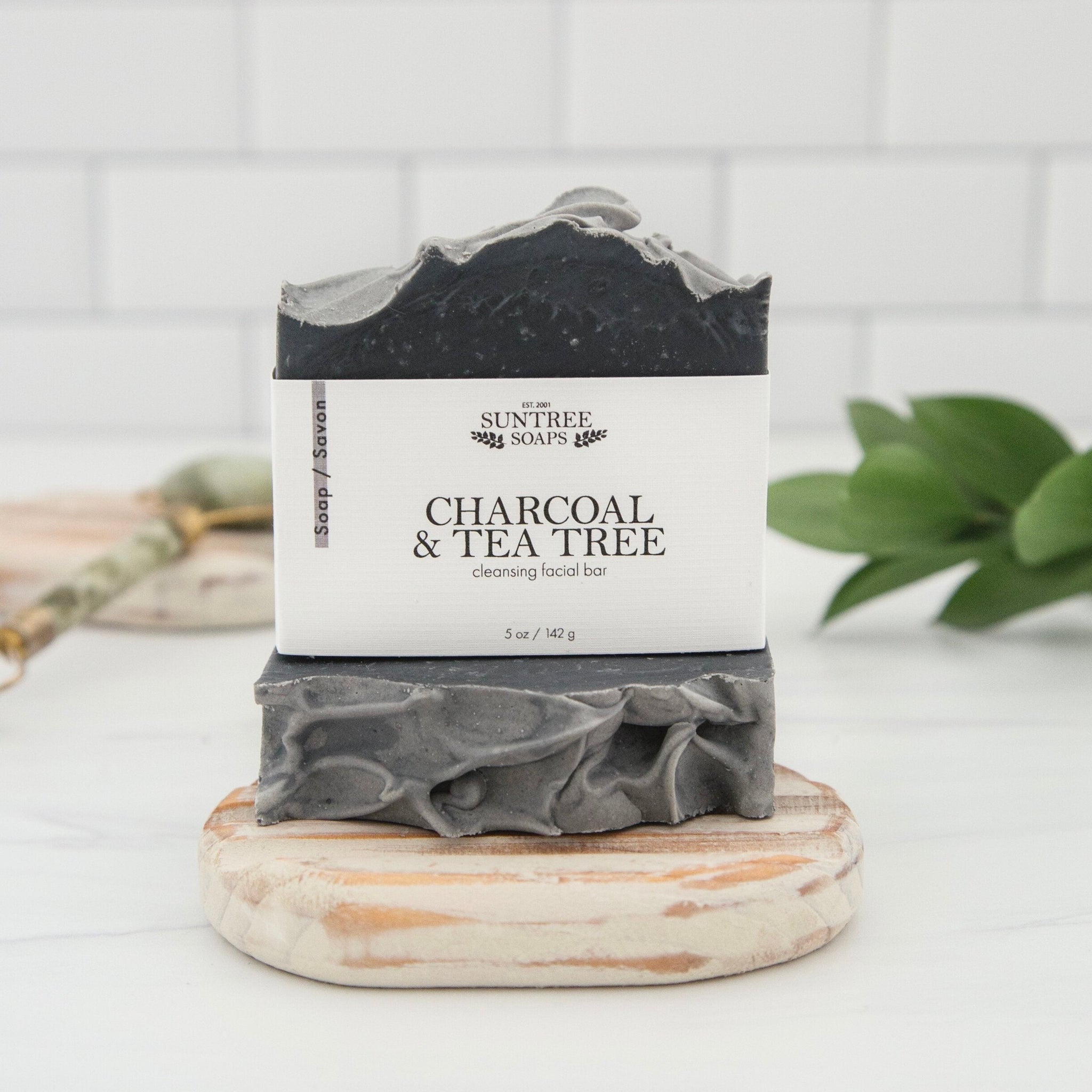 Charcoal + Tea Tree Facial Bar – Suntree Soaps